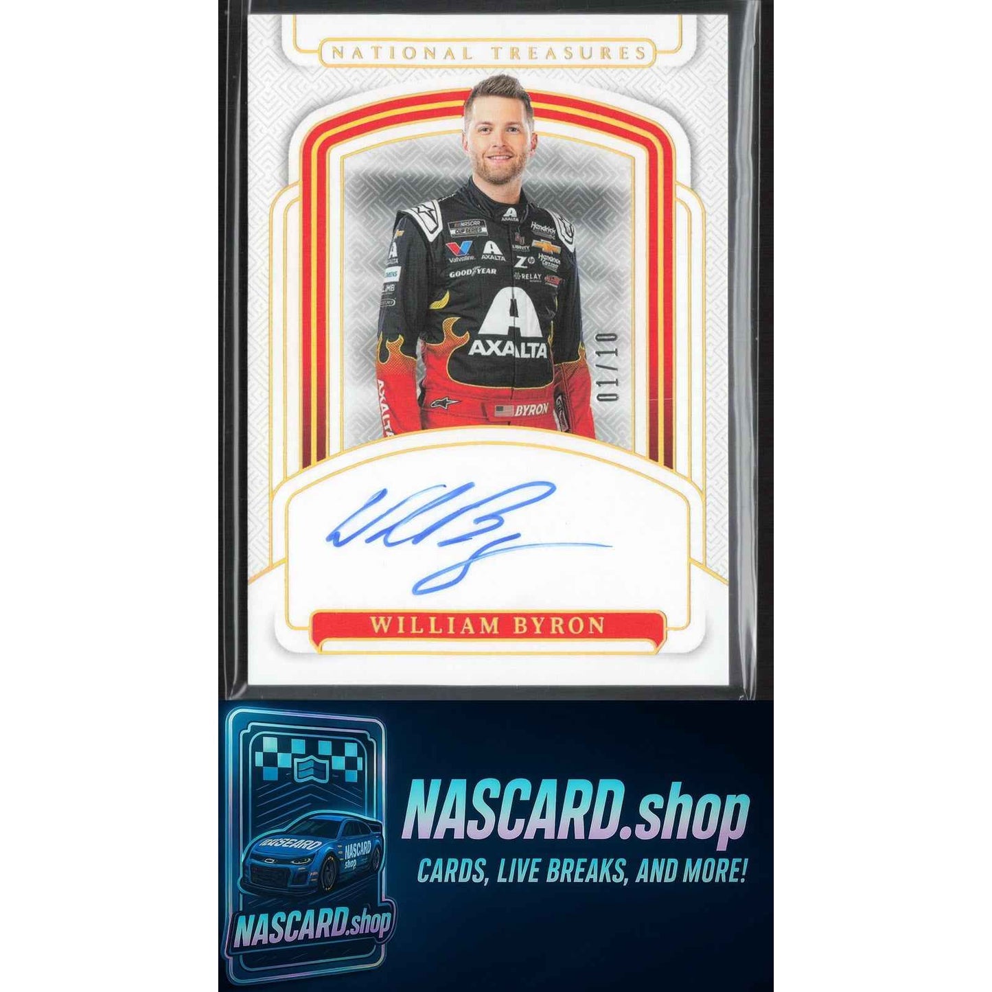 2025 Panini National Treasures Racing William Byron Signatures Holo ...