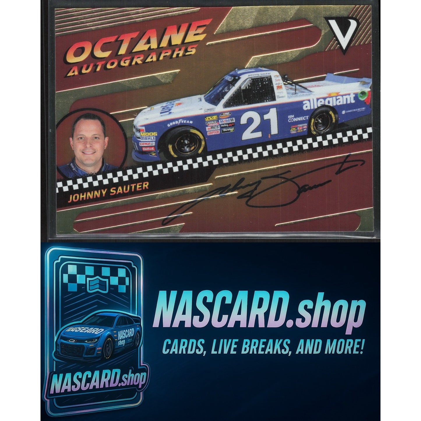 2018 Panini Victory Lane #OA-JS Johnny Sauter Octane Autographs Gold # – NASCARD.shop