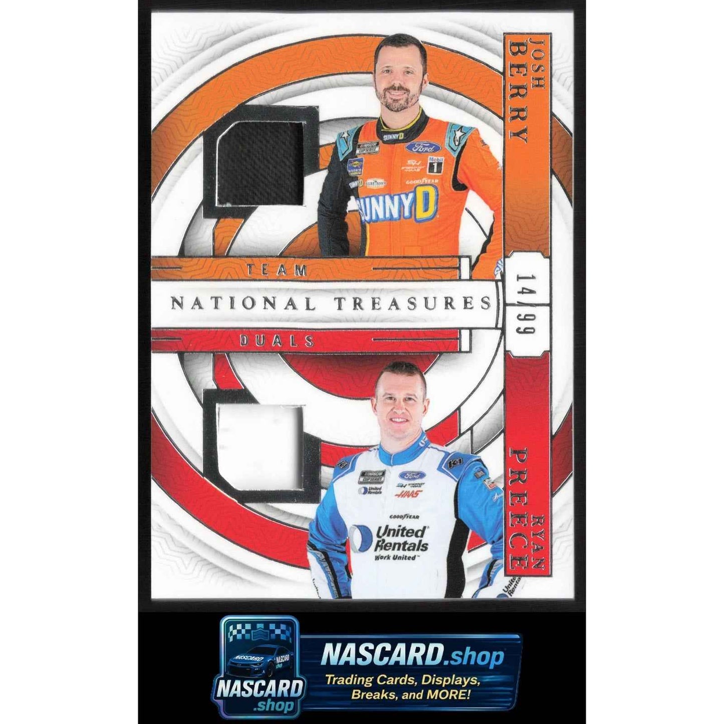 2024 Panini National Treasures #TD-SHR2 Josh Berry / Ryan Preece Team ...